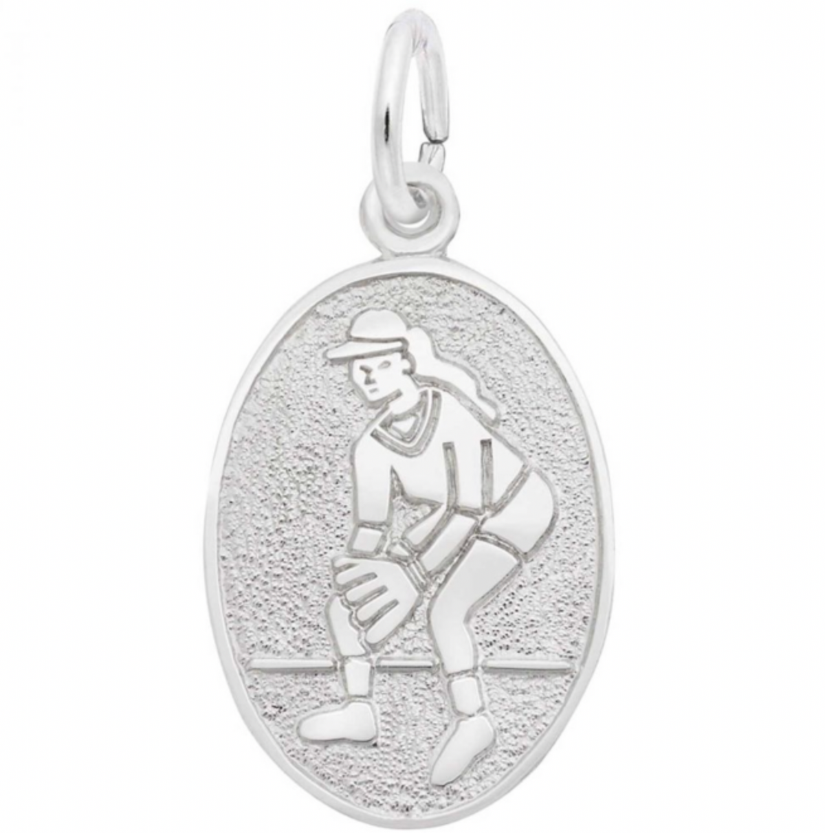 Rembrandt Sterling Silver Softball Charm– Ephraim Doumato Jewelers